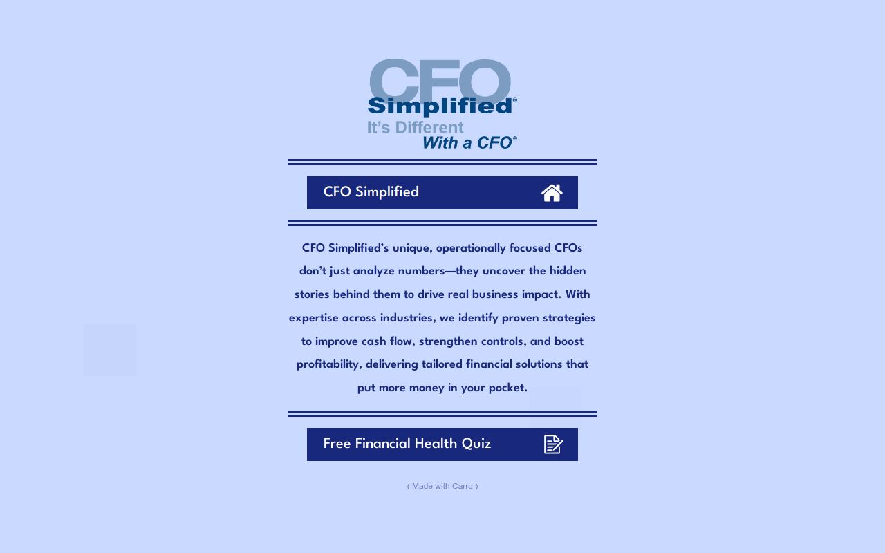 CFO Simplified